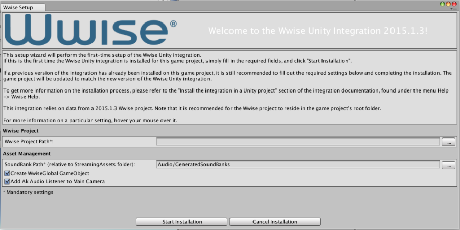 UnityにWwiseを組み込んだプロジェクトを作るよ – Pelican Philosophy